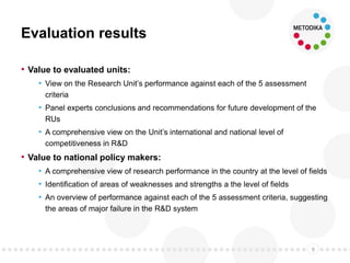 Panel evaluation, processes and results | PPT