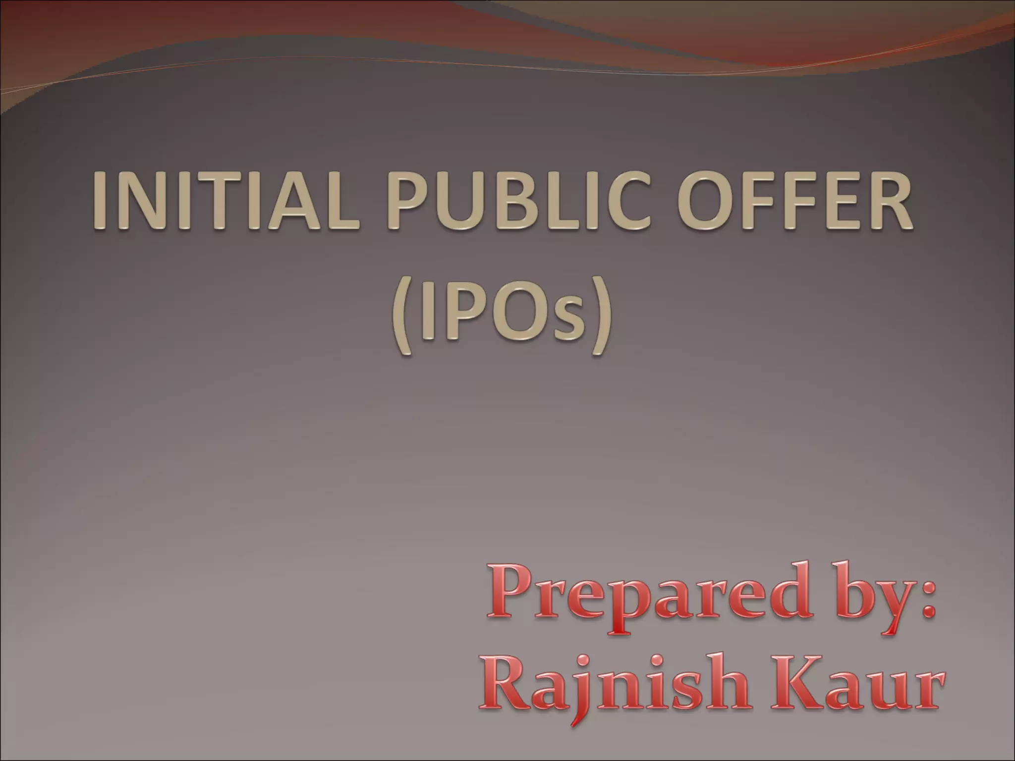 Ipo | PPT