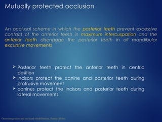 implant protective occlusion in prosthodontics | PPTX