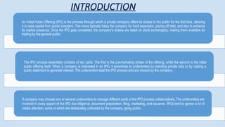 INITITAL PUBLIC OFFERING DETIALED PROCESS | PPTX
