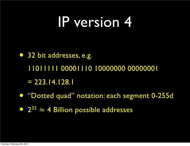 IP version 4 • 32
