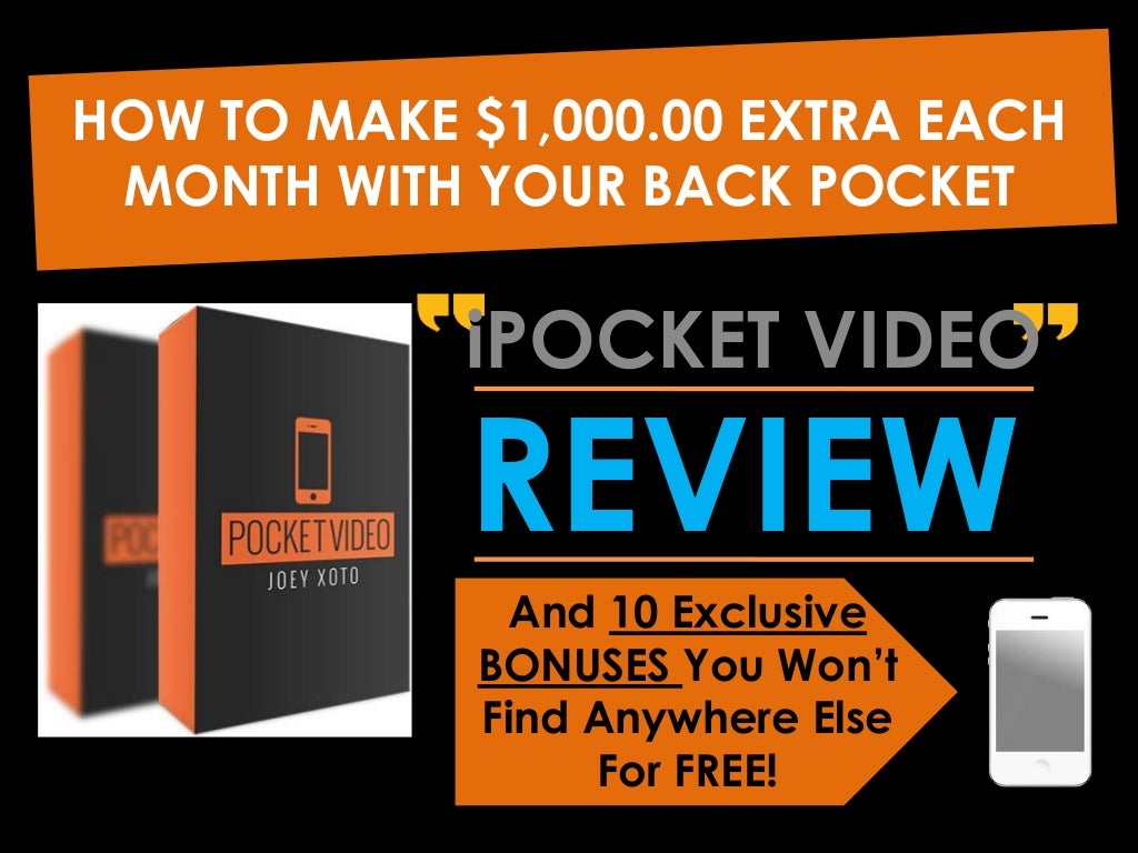IPocket Video Review | How To Make Money Using Your iPhone