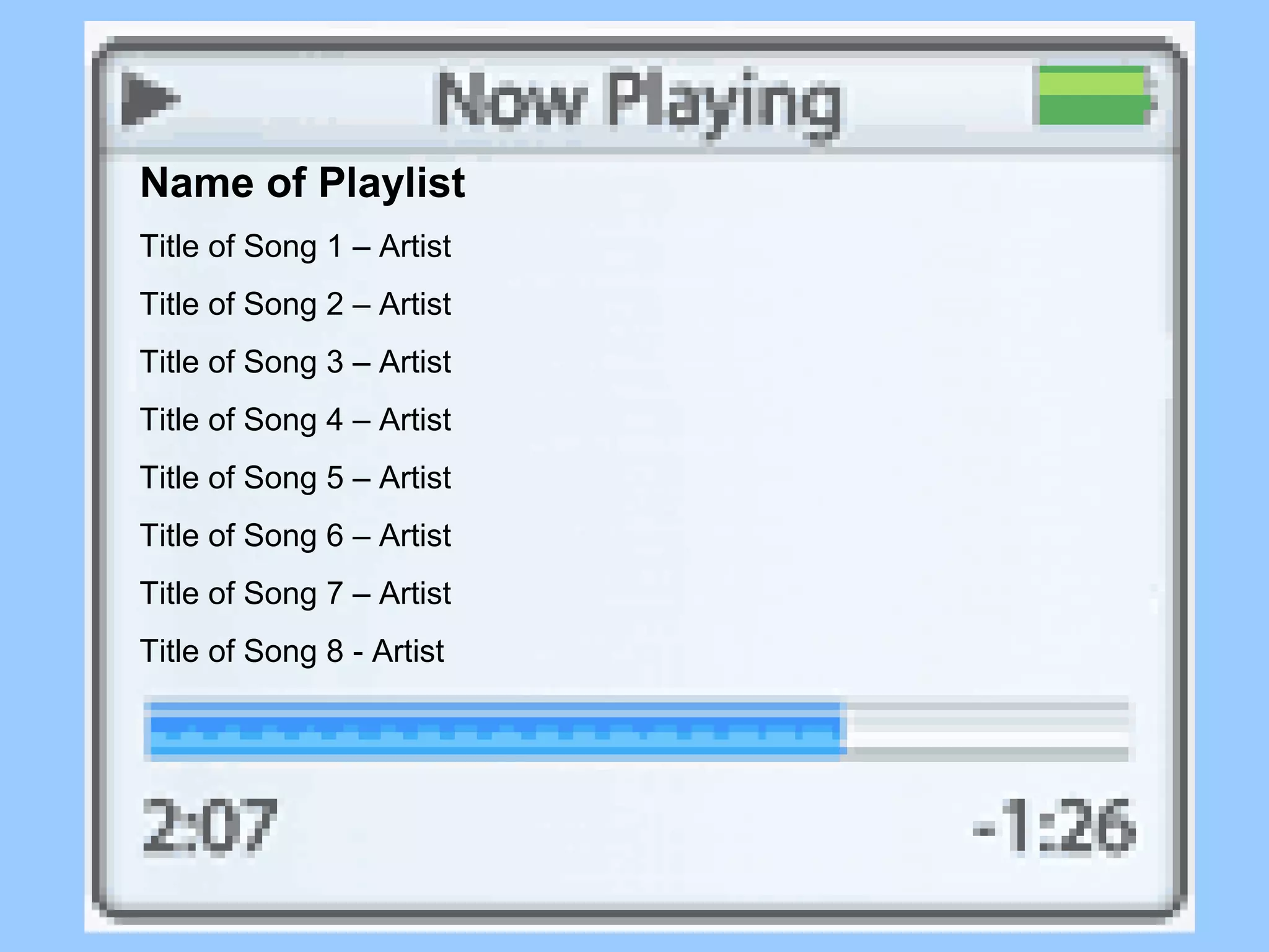 Ipod playlist template | PPT | Free Download
