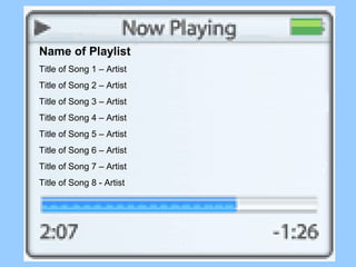 Ipod playlist template | PPT
