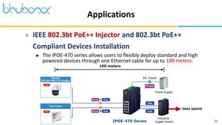 IPOE-470-12V Industrial 4-port Gigabit 802.3bt PoE++ Injector Hub | PDF