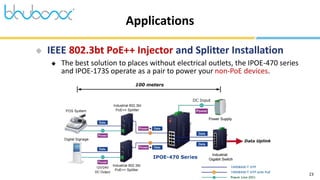IPOE-470-12V Industrial 4-port Gigabit 802.3bt PoE++ Injector Hub | PDF