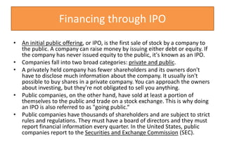 Ipo mfs | PPTX | Stocks and Bonds | Personal Investing