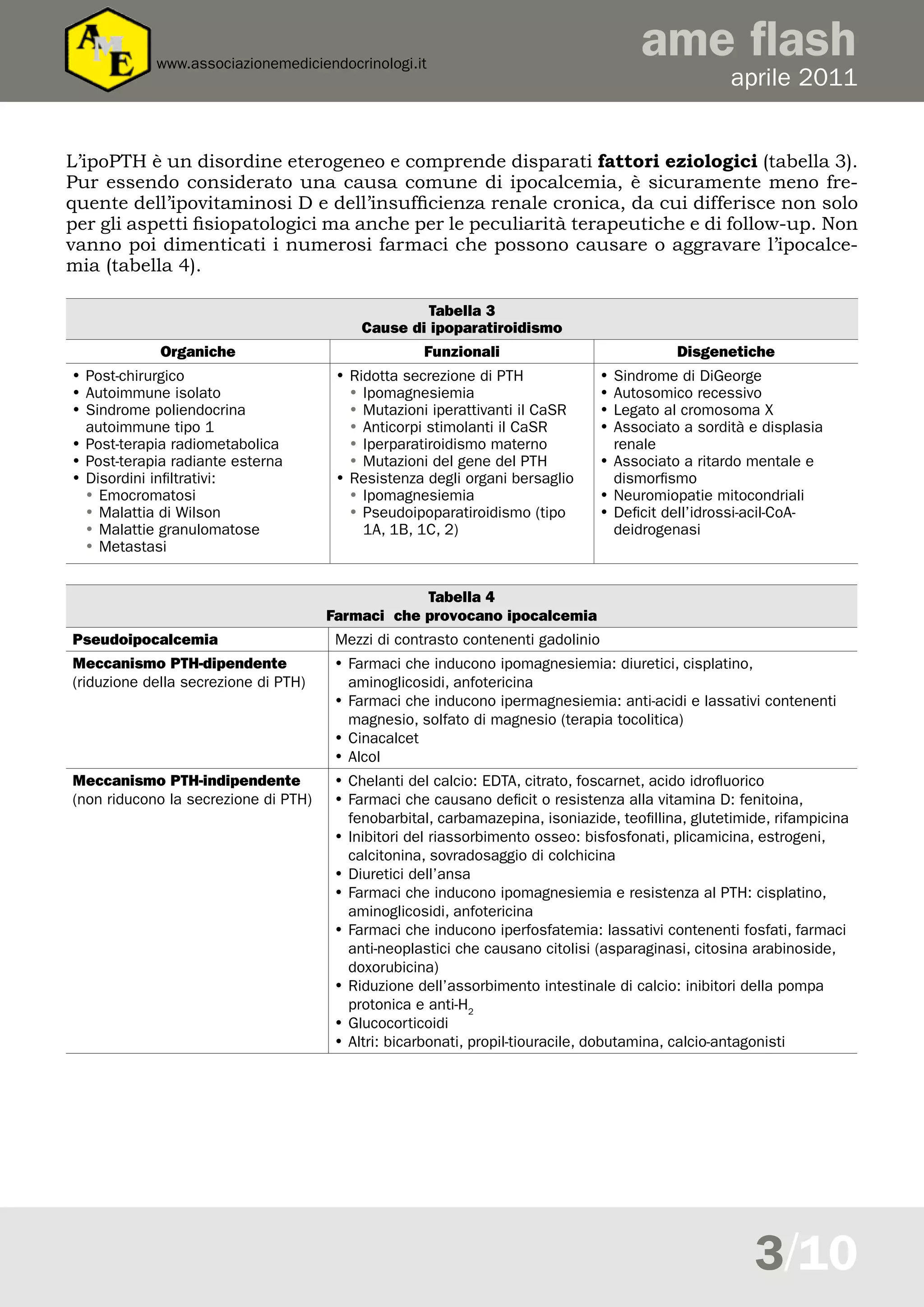 Ipoparatiroidismo cronico: gestione clinica | PDF