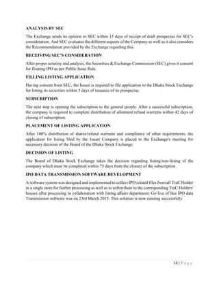 IPO PROCESS IN BANGLADESH | PDF