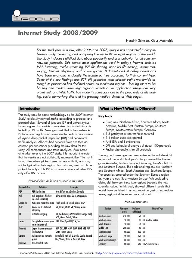 ipoque Internet Study 2008/2009