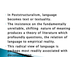 I poststructuralism deconstruction | PPT