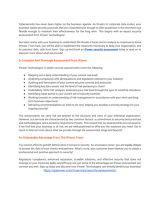 iPower Security Assessment | PDF