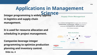 Integer programming problems presentation | PPT