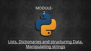 IPP-M2-C1-Lists-Data Types.pptx for project management | PPTX