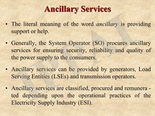Drivers of Ancillary Services in India | PPT