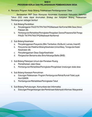 INFORMASI PENYELENGGARAAN PEMERINTAH DESA (IPPD) TAHUN 2022 | PDF