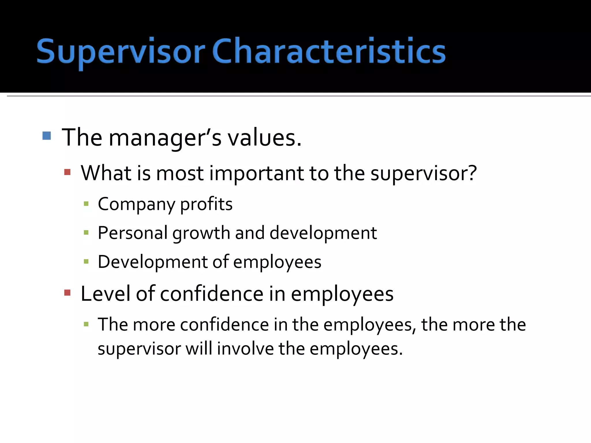 Leadership and supervision | PPT