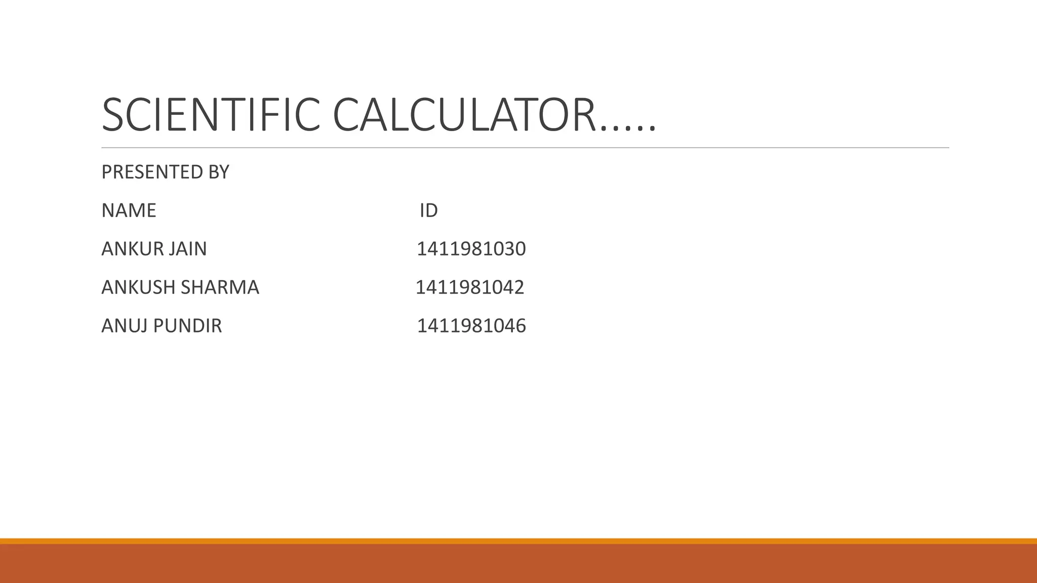 scientific calculator using c | PPTX