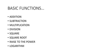 scientific calculator using c | PPTX
