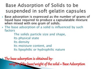quality control test for soft gelatin capsule and minim per gram factor ...