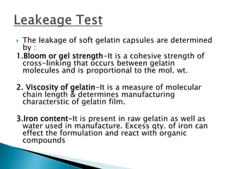 quality control test for soft gelatin capsule and minim per gram factor ...