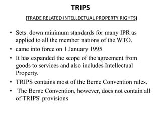 Copyright Act with clauses of TRIPS | PPTX