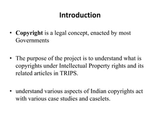 Copyright Act with clauses of TRIPS | PPT