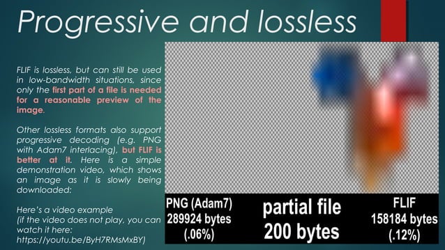 FLIF, a new lossless image file format | PPT