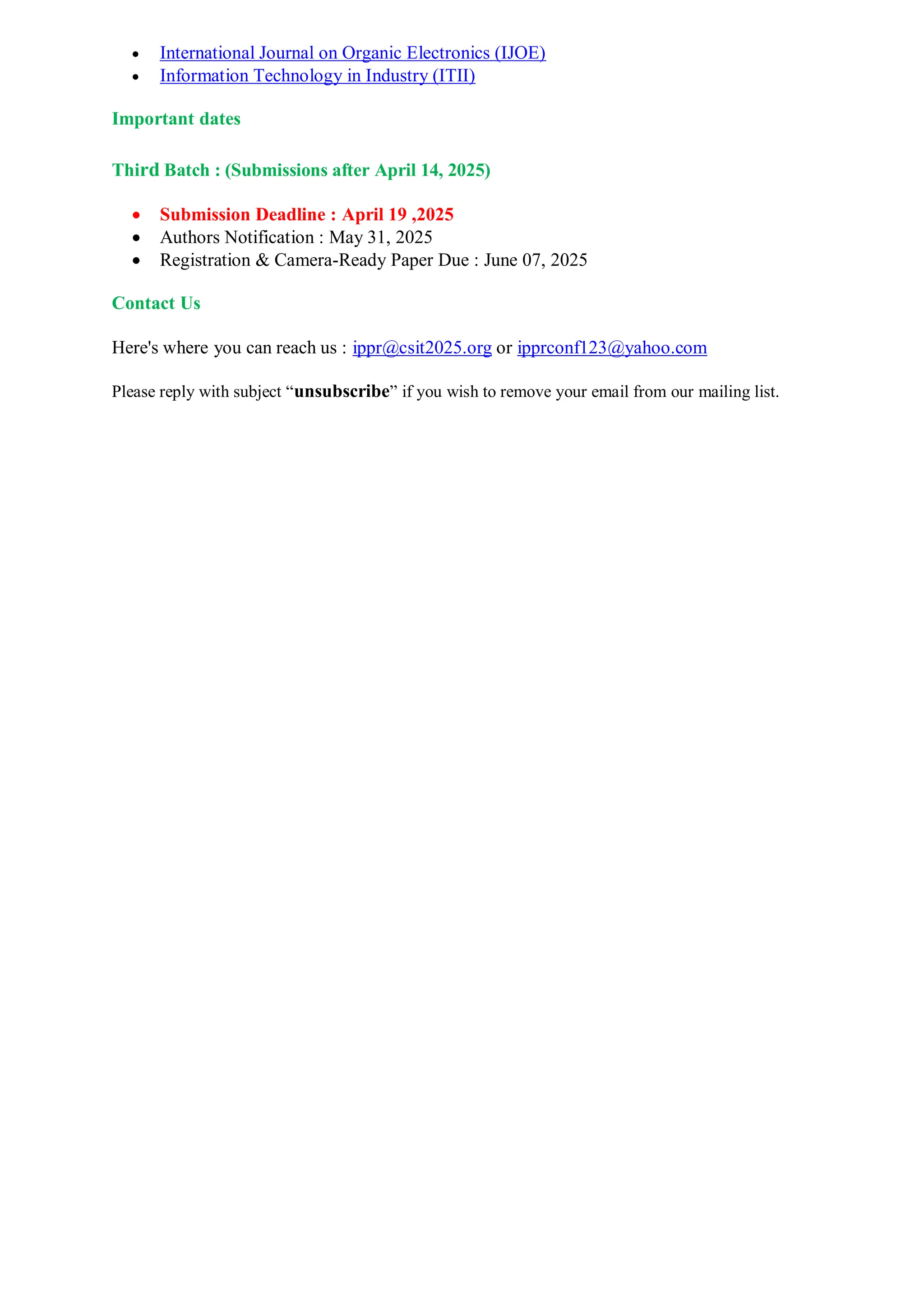 11th International Conference on Image Processing and Pattern Recognition (IPPR 2025) | PDF