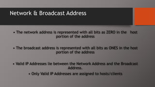 IP address and IP class - Computer Networking | PPTX