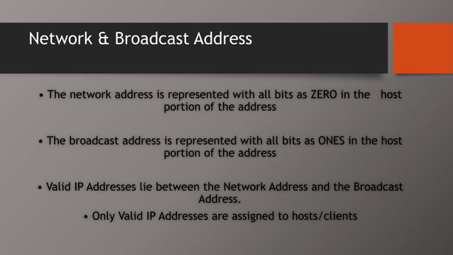 Ip Address And Ip Class Computer Networking Pptx Computer Networking Computing