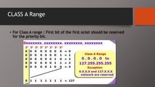 IP address and IP class - Computer Networking | PPTX
