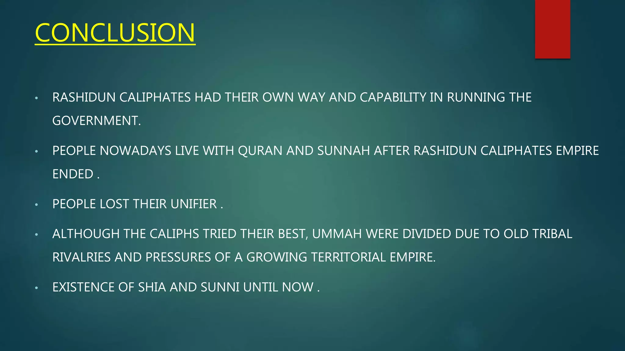 rashidun caliphates | PPTX