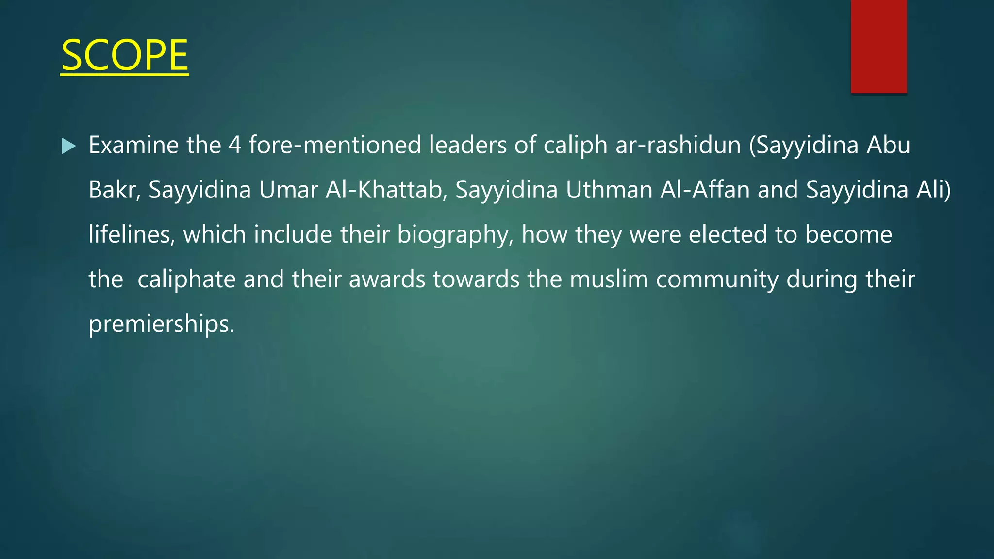 rashidun caliphates | PPTX