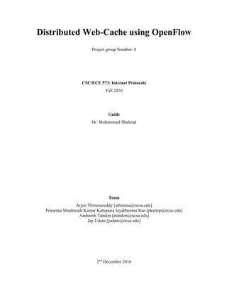 Distributed Web-Cache using OpenFlow | PDF | Computer Networking | Computing