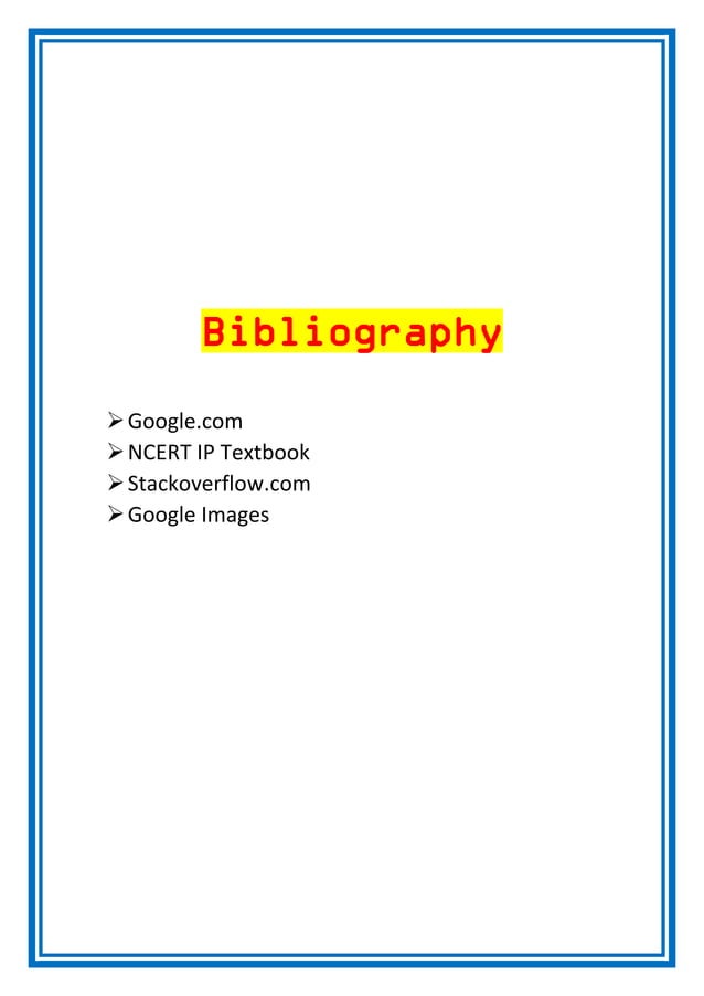 IP Project for Class 12th CBSE | PDF