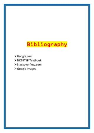 IP Project for Class 12th CBSE | PDF