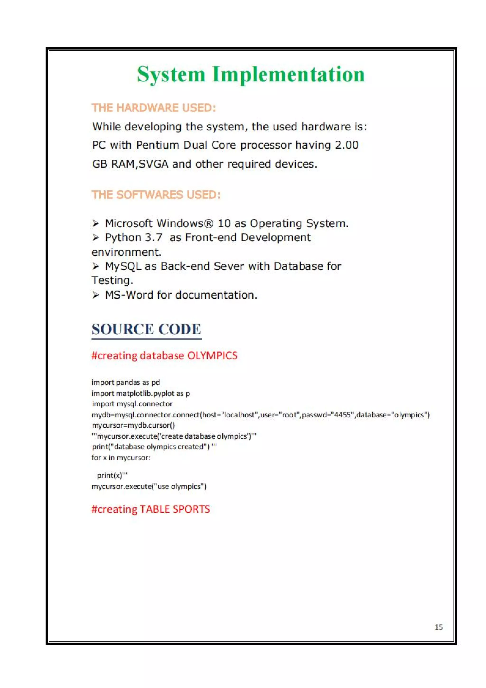 IP Project (Sports Mangement) Class 12 CBSE | PDF