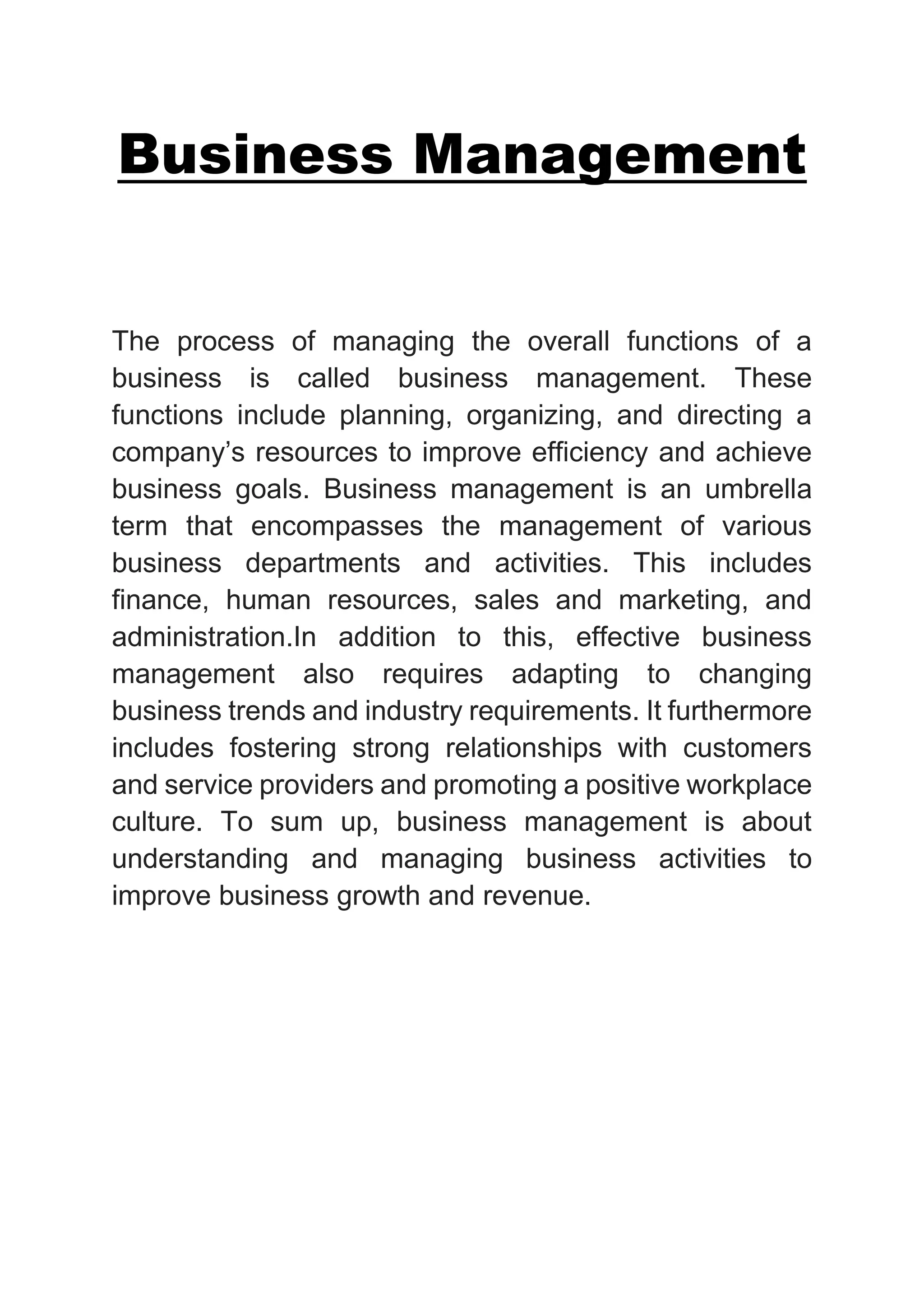 Class 12th IP project on buisness management | PDF