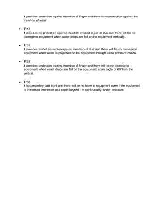 IP protection or ingress protection | PDF