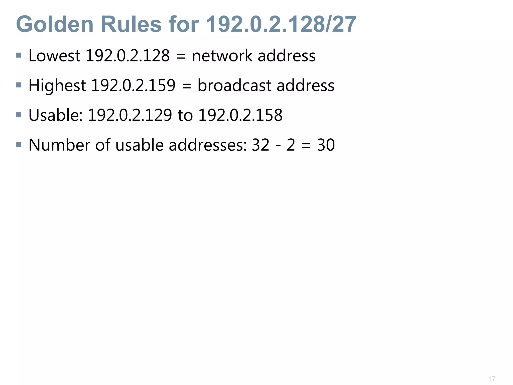Ip protocals subnetworking | PPT
