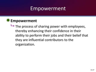 Principle and Practice of Management MGT Ippt chap013 | PPTX | Human Resources | Business