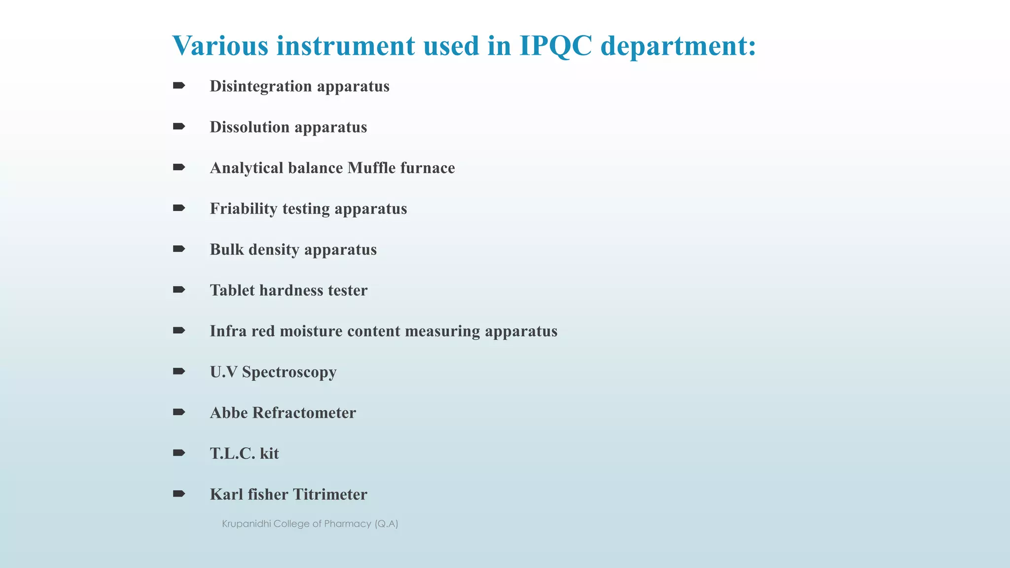 In Process Quality Control System (IPQC) for Solid Dosages Form ...