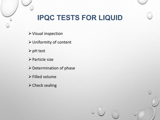 IPQC of Pharmaceutical Dosage Form at Pharmaceutical Industry | PPT