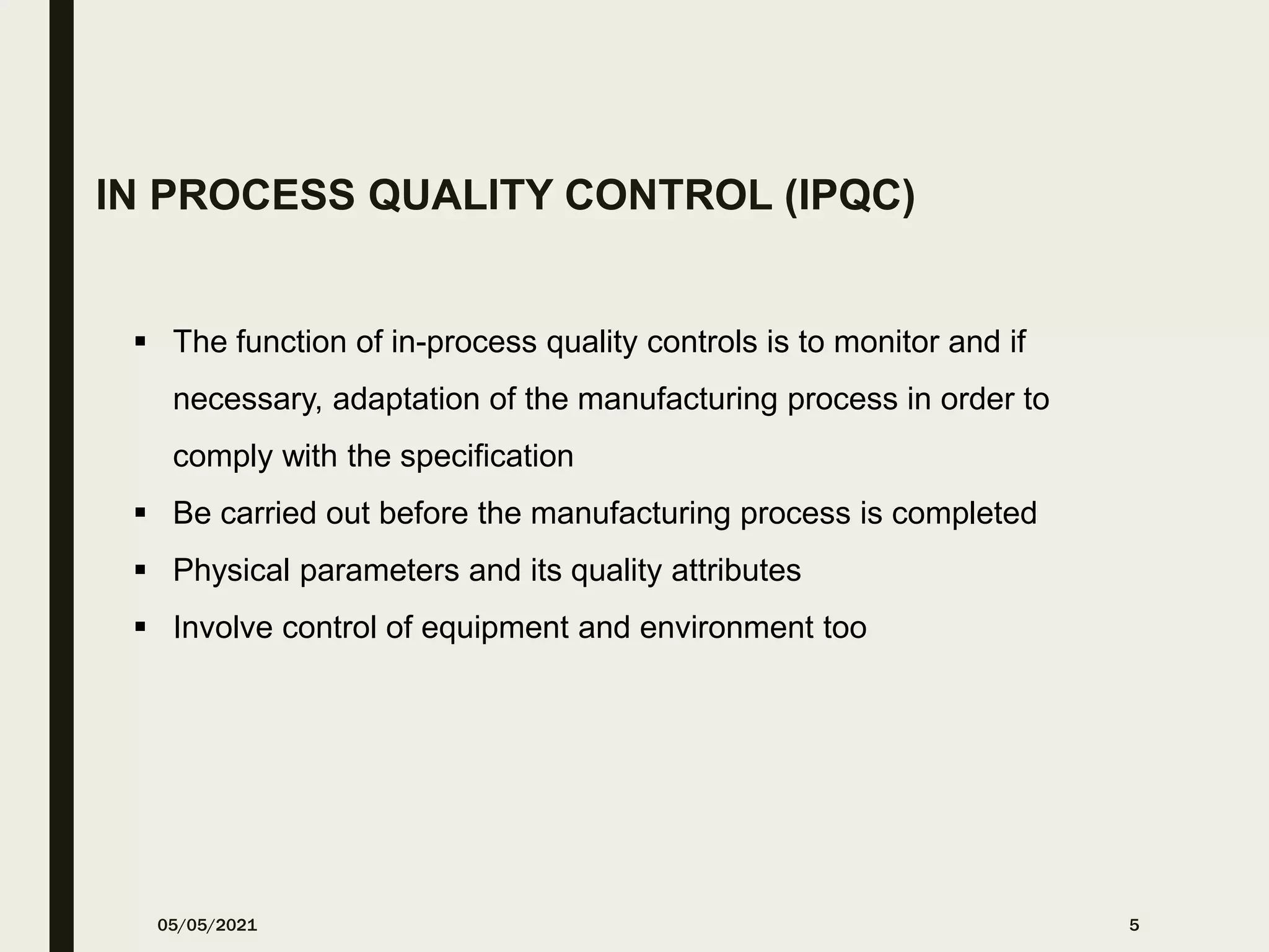 IPQC and FPQC for tablets | PPTX