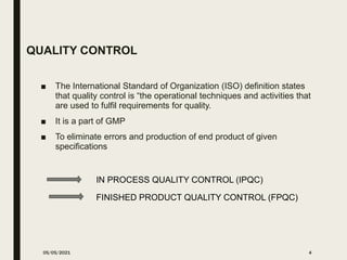 IPQC and FPQC for tablets | PPTX