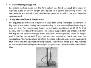 Ipqc and fpqc test for suppositories | PPTX