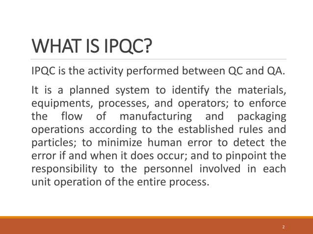 IPQC for capsule by akshay trivedi | PPT