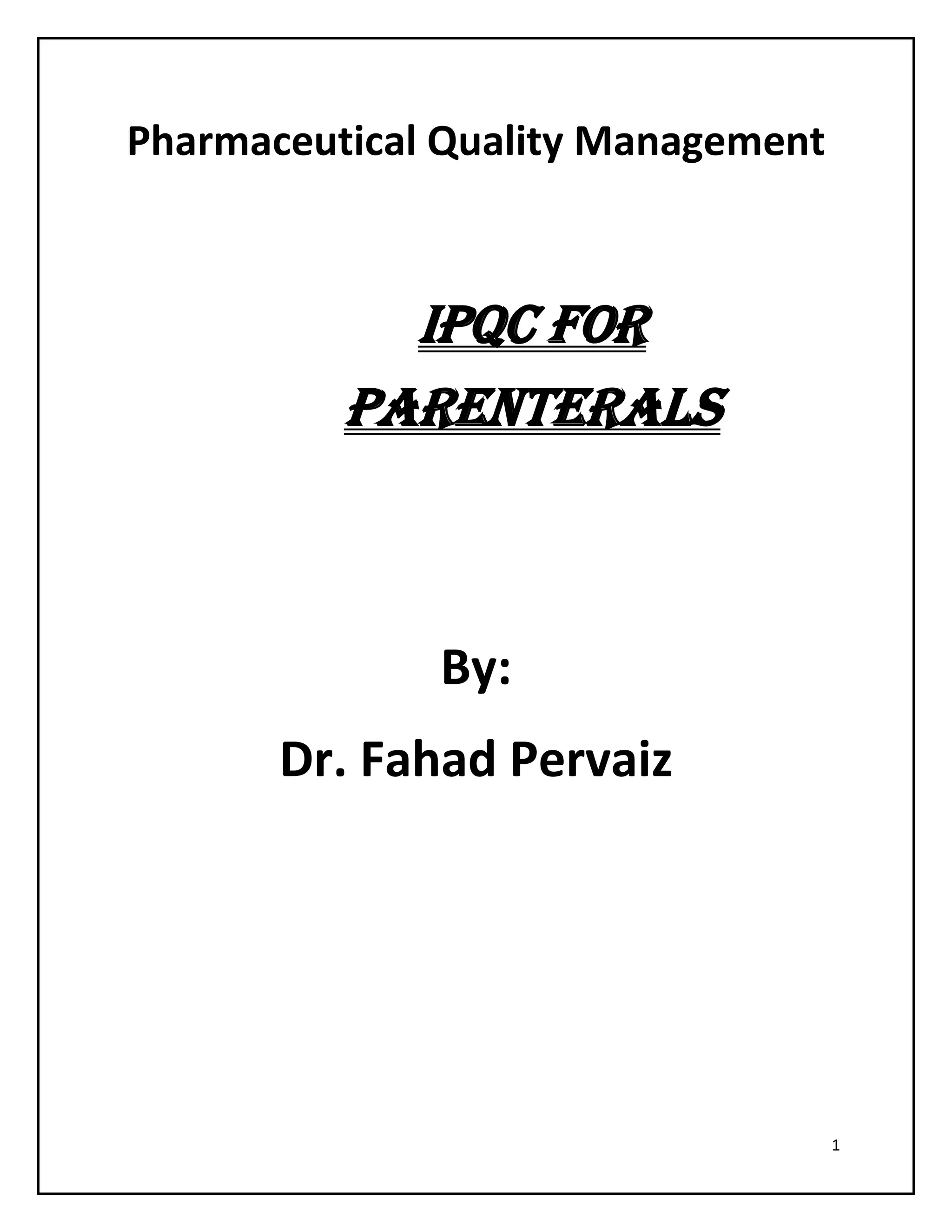 IPQC for parenterals.pdf