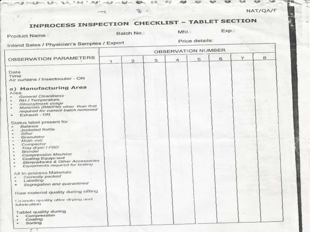 Ipqc for tablets | PPTX